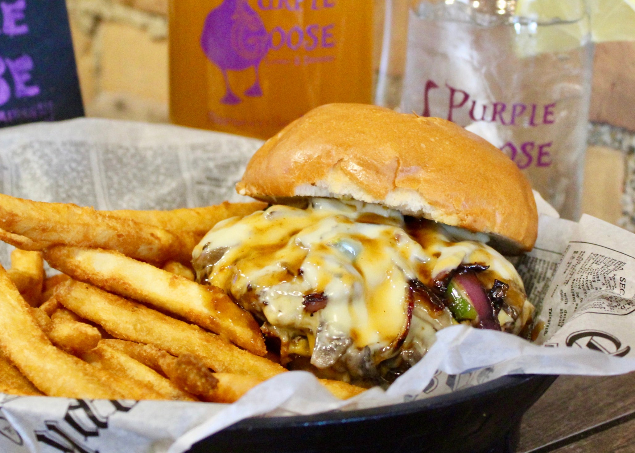 Drunken Goose Burger | Purple Goose Eatery & Drinkery BarnesvilleMN